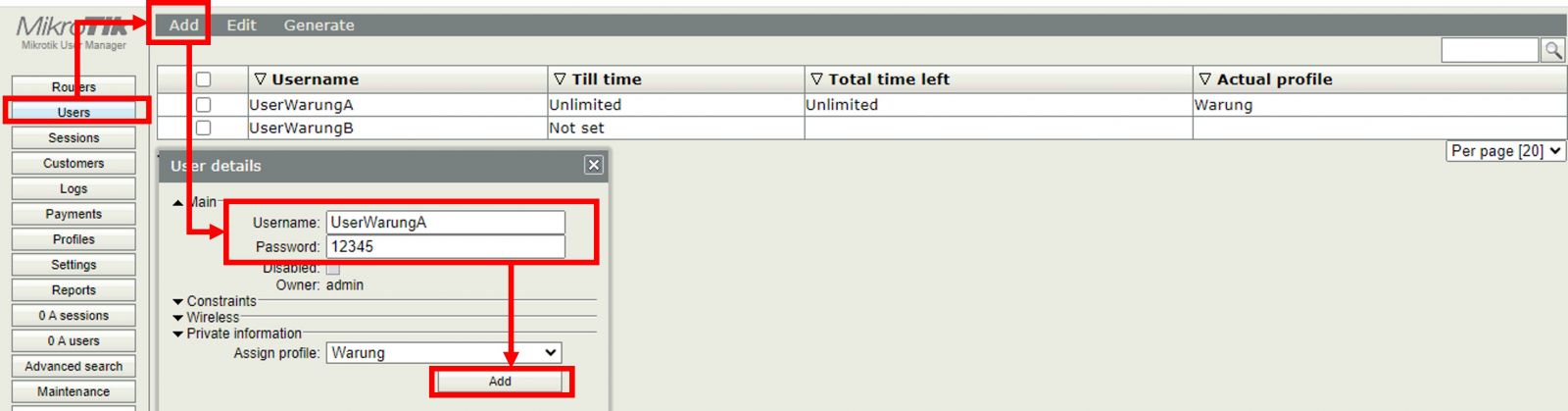 Citraweb.com : RADIUS [USERMAN] on Cloud